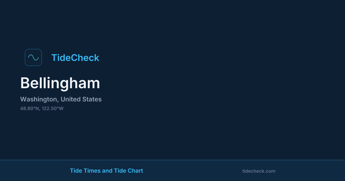 Bellingham Tide Times & Tide Chart | TideCheck