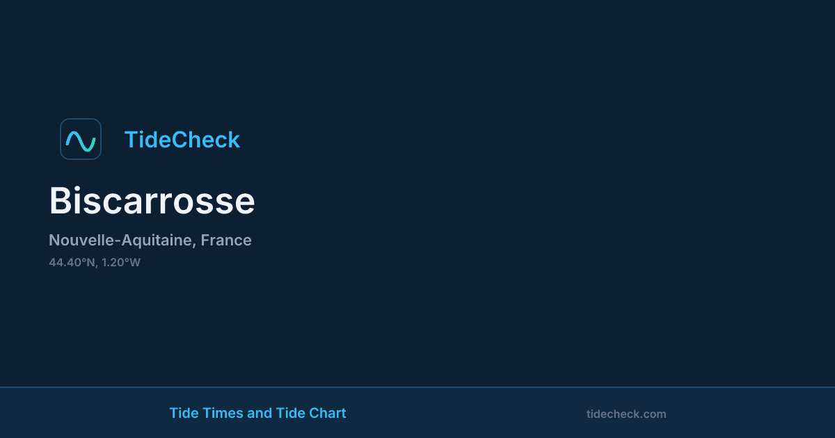 Tides near Biscarrosse — Tide Times & Chart | TideCheck