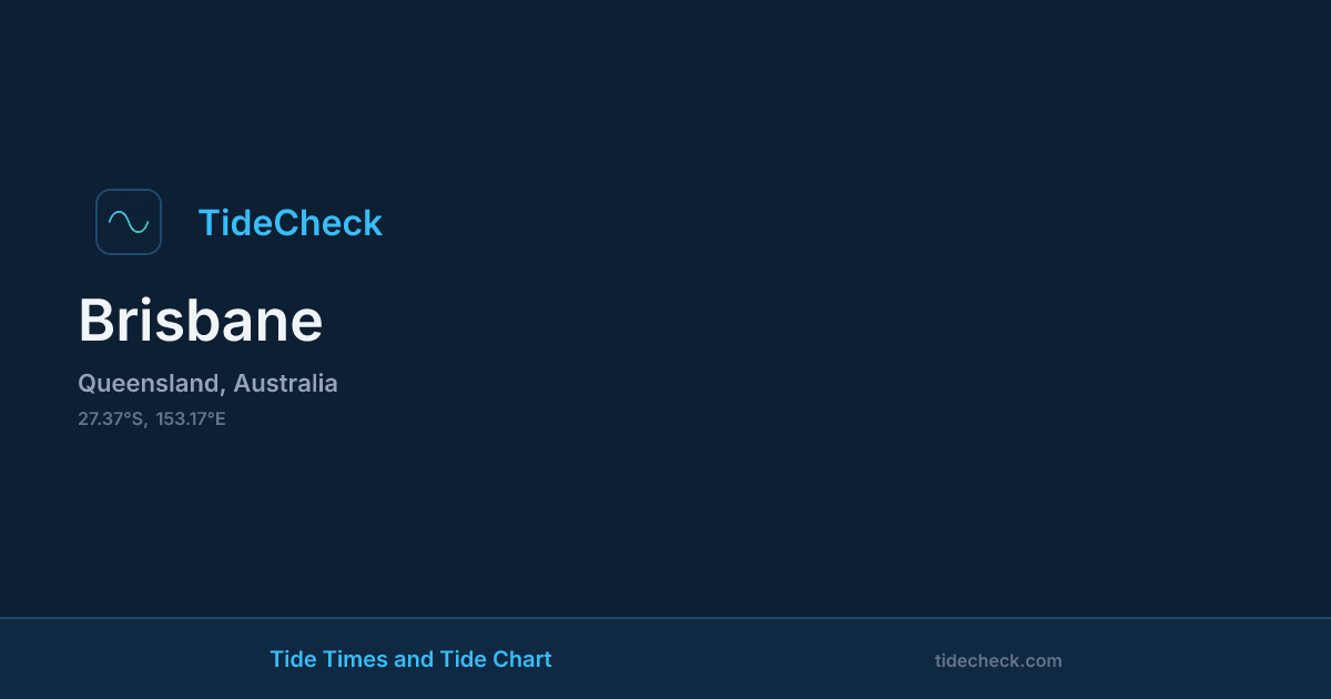Brisbane Tide Times & Tide Chart | TideCheck