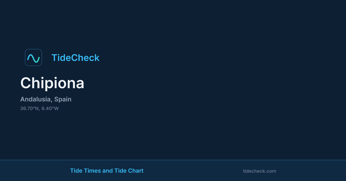 Chipiona Tide Times & Tide Chart | TideCheck