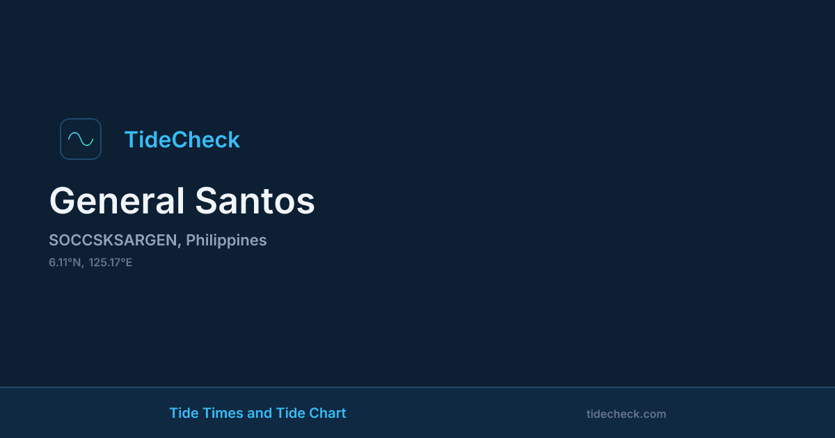 General Santos Tide Times Today — Jun 15, 2026 | TideCheck