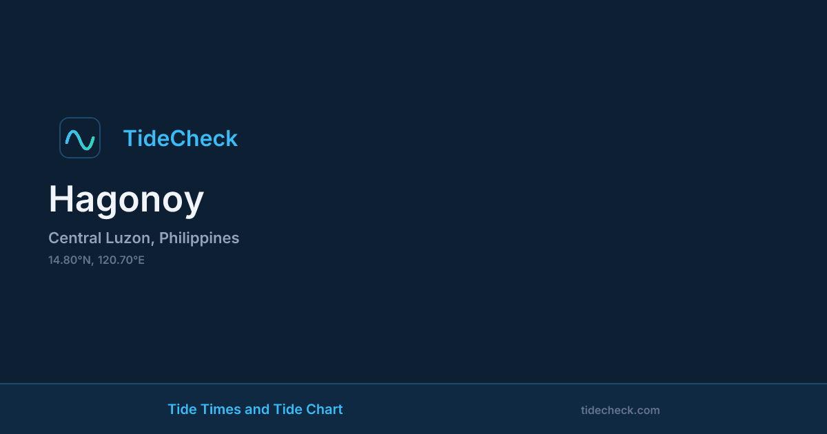 Hagonoy Tide Times Today — Jun 19, 2026 | TideCheck