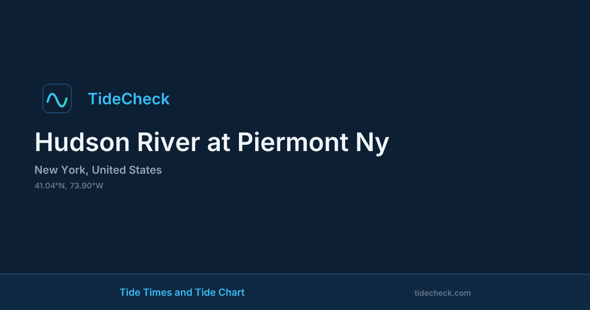 Hudson River at Piermont Ny Tide Calendar — Jun 2026 | TideCheck