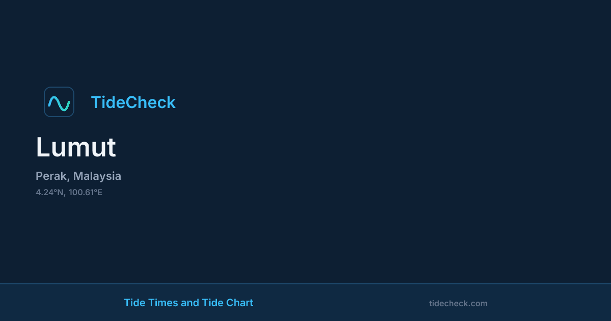 Lumut Tide Times & Tide Chart | TideCheck