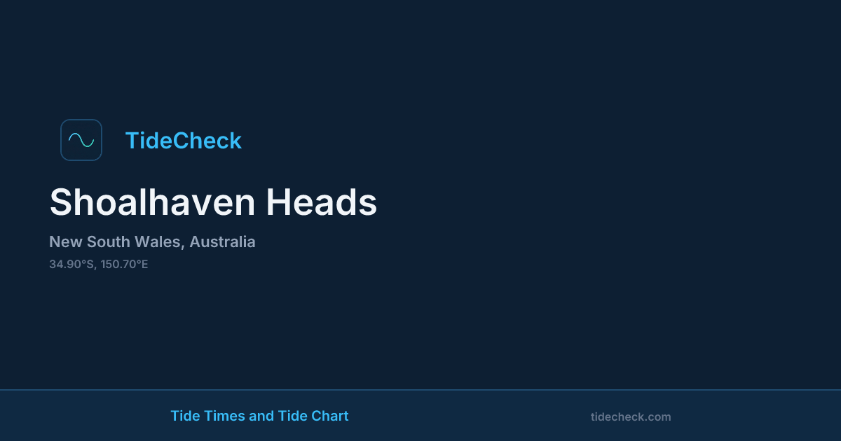 Shoalhaven Heads Tide Times Tomorrow | TideCheck
